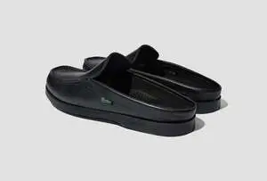 Paraboot Round Toe Slip-on Mules - Black
