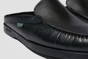 Paraboot Round Toe Slip-on Mules - Black