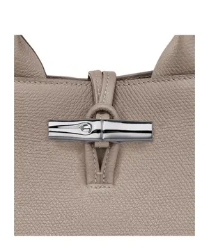 Longchamp Le Roseau S Top Handle Bag With Bamboo Closure - Clay