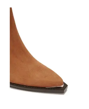 Ermanno Scervino Suede Ankle Boots With Slanted Heels