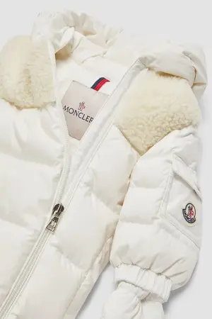 Moncler Padded Snowsuit With Hood And Logo Patch