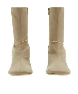 Burberry 75mm Slinky Legging Boots With Chain Detail