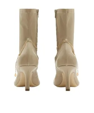 Burberry 75mm Slinky Legging Boots With Chain Detail