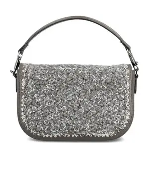 Valentino Garavani Vlogo Plaque Foldover Top Shoulder Bag