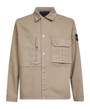 Stone Island Compass Patch Denim Overshirt - No