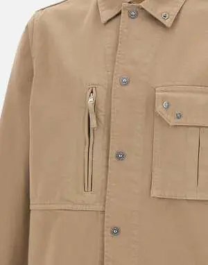 Stone Island Compass Patch Denim Overshirt