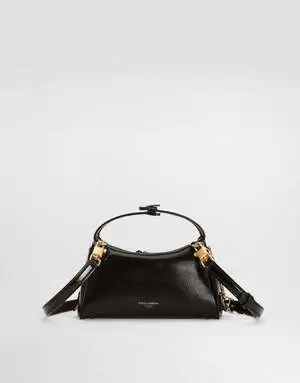 Dolce & Gabbana Vittoria Charm Shoulder Bag - Black