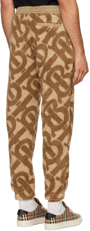 Burberry Tb Monogram Jacquard Track Pants - Brown