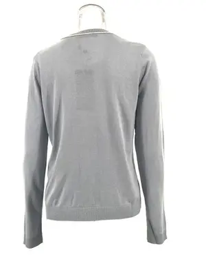 Max Mara Long-sleeved Knitted Cardigan With Contrast Trim