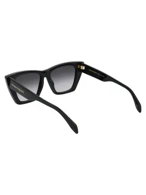 Alexander McQueen Cat Eye Frame Sunglasses - Black