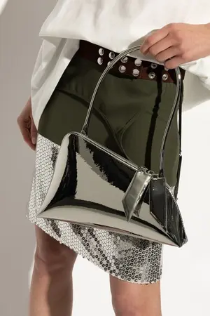Attico Sunrise Shoulder Bag - Silver