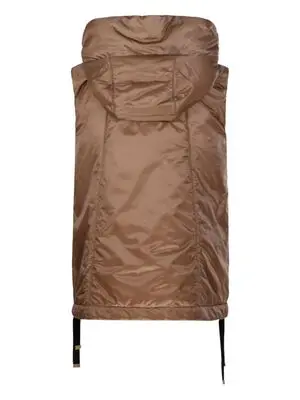 Max Mara Hooded Zip-up Gilet - Brown