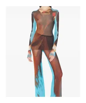 JEAN PAUL GAULTIER Long Sleeve Printed T-shirt