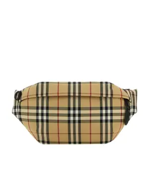 Burberry Burberry Checked Zipped Belt Bag Nude