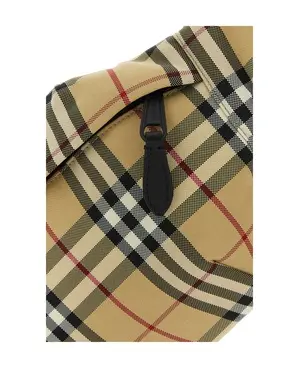Burberry Checked Zipped Belt Bag - Nude