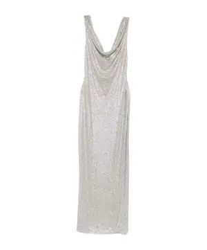 Giuseppe Di Morabito Crystal Draped Maxi Dress