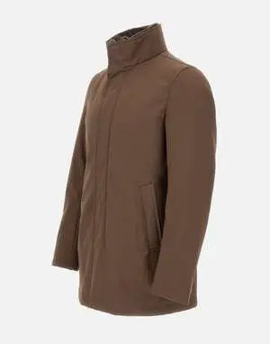 Herno Stand Collar Parka - Brown