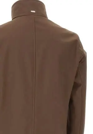 Herno Stand Collar Parka - Brown