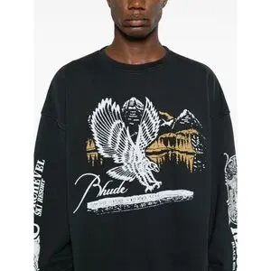 Rhude Graphic Print Cotton Sweatshirt