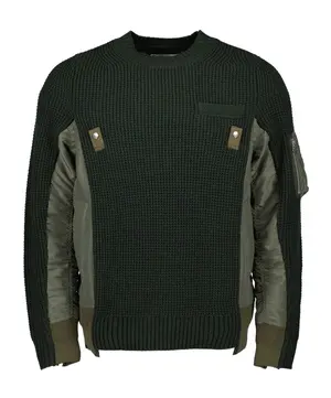 Sacai Paneled Sweaters For Men