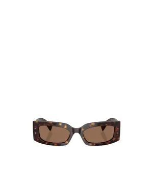 Dolce & Gabbana Rectangular Frame Sunglasses - Brown