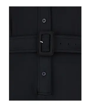 TOM FORD Long Sleeve Belted Jersey Jumpsuit - Black