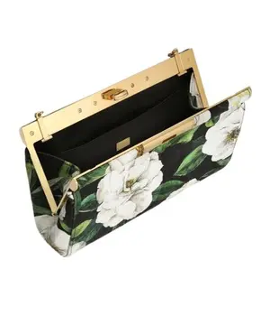 Dolce & Gabbana Gardenia Print Clutch With Chain Strap