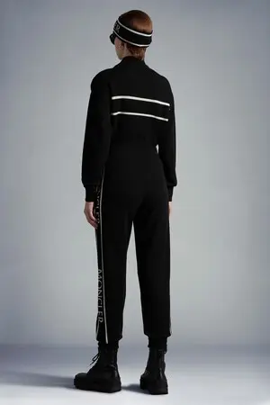 Moncler Logo Trim Merino Wool Trackpants