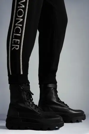 Moncler Logo Trim Merino Wool Trackpants