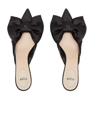 Fendi Colibrì Bow Detailed Pointed-toe Sabots