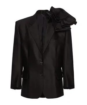Magda Butrym Classic Flower Appliqué Blazer