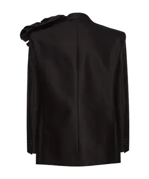 Magda Butrym Classic Flower Appliqué Blazer