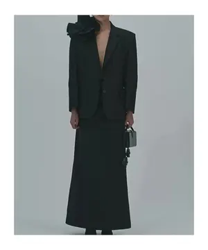 Magda Butrym Classic Flower Appliqué Blazer