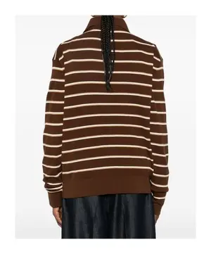 Miu Miu Striped Long-sleeve Knitted Polo Shirt - No