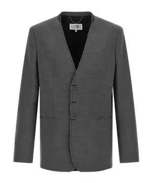 MAISON MARGIELA Long Sleeve V-neck Blazer