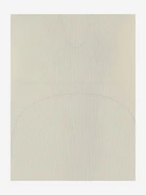 AMI Paris High Neck Ribbed Long Sleeve Top - Light Brown