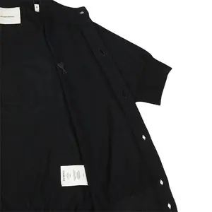 AMI Paris Short-sleeve Logo-embroidered Cardigan