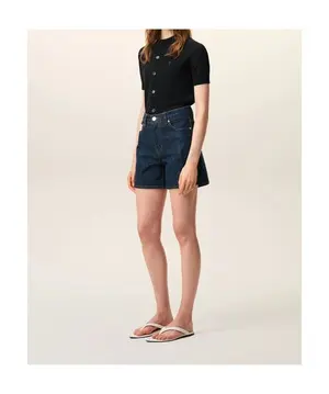AMI Paris Short-sleeve Logo-embroidered Cardigan