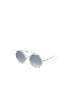 Alexander McQueen Geometric Frame Sunglasses - Gray