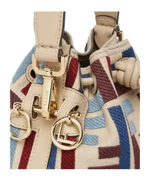 Fendi Mon Tresor Ff Embroidered Bucket Bag - Multi-color