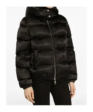 Dolce & Gabbana Monogram Jacquard Hooded Puffer Jacket
