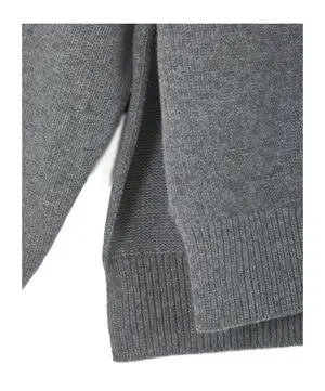 JIL SANDER Ribbed Crew Neck Sweater With Long Sleeves - Gray