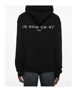 IH NOM UH NIT Printed Drawstring Hoodie - Black