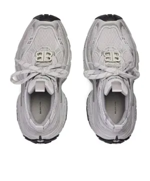 Balenciaga Panelled Lace-up Sneakers - Grey