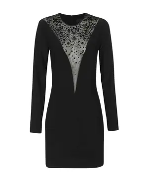 John Richmond Studded Sheer Panel Dress