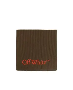 Off-White Bookish Logo Embroidered Scarf - Green