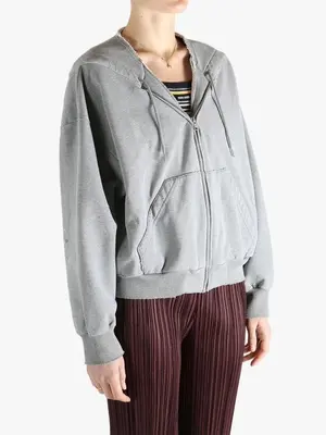 MAISON MARGIELA Distressed Zip-up Jacket - No