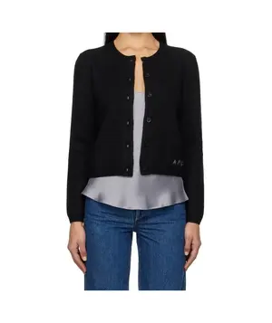 A.p.c. Mila Button-up Knitted Cardigan - Black