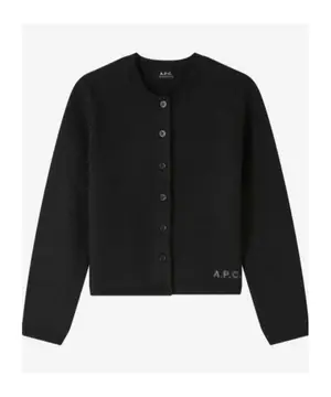 A.p.c. Mila Button-up Knitted Cardigan - Black