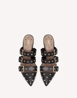 Red Valentino Embellished Buckled Heeled Mules